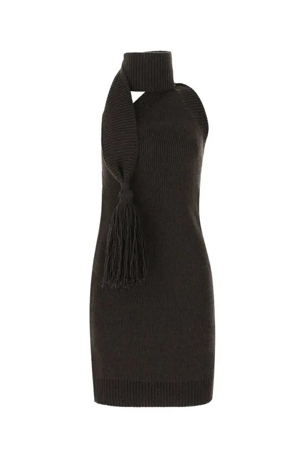 Bottega Veneta Wool Mini Dress - Brown