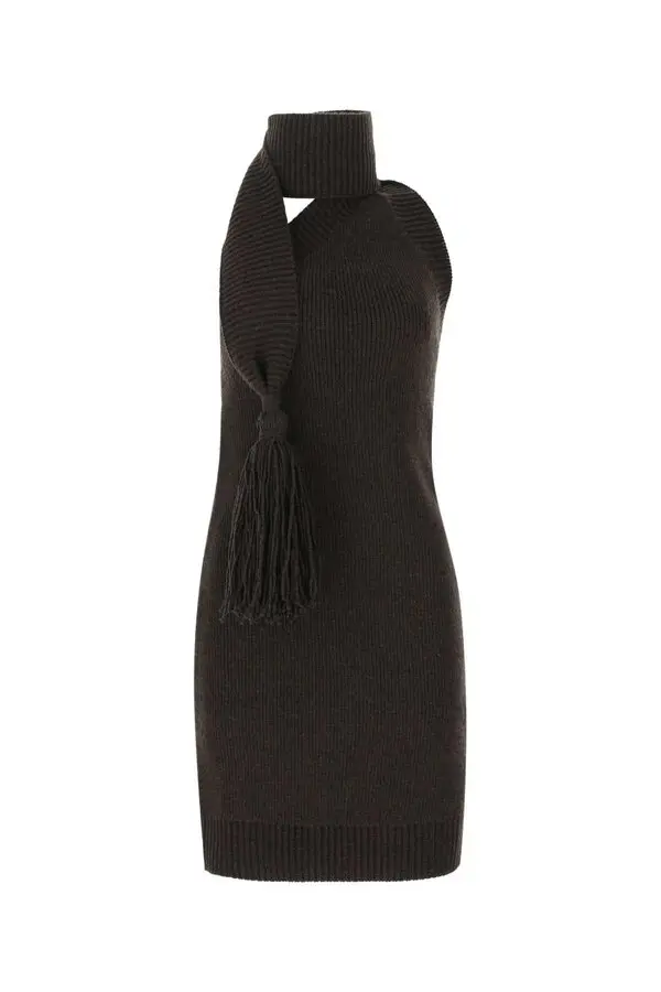 Bottega Veneta Wool Mini Dress - Brown