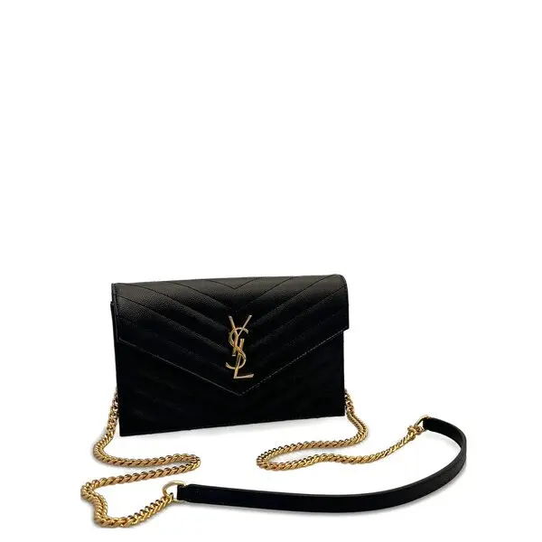 Saint Laurent Patent Leather Shoulder Bag - Black