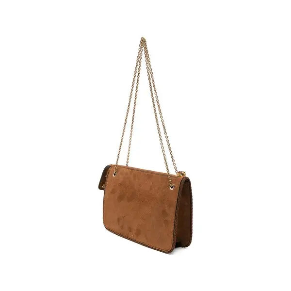 Etro Suede Braided Trim Shoulder Bag