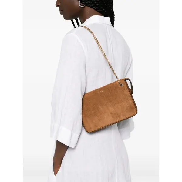 Etro Suede Braided Trim Shoulder Bag