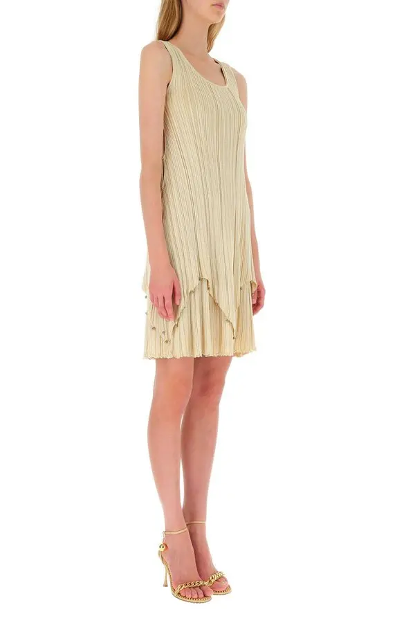 Bottega Veneta Sleeveless Pleated Dress With Embellishments
