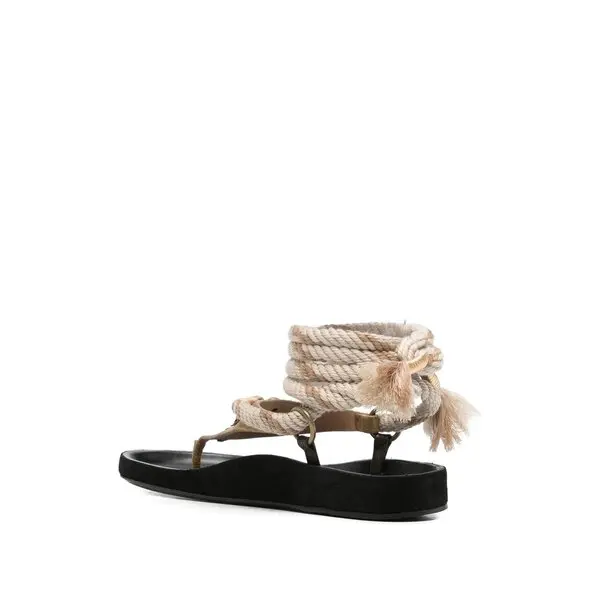 Isabel Marant Étoile Taupe Rope-tie Sandals - Brown