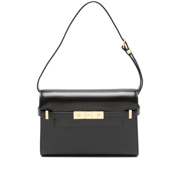 Saint Laurent Calf Leather Shoulder Bag - Black