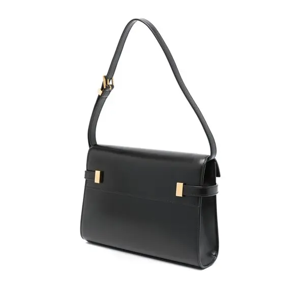 Saint Laurent Calf Leather Shoulder Bag - Black