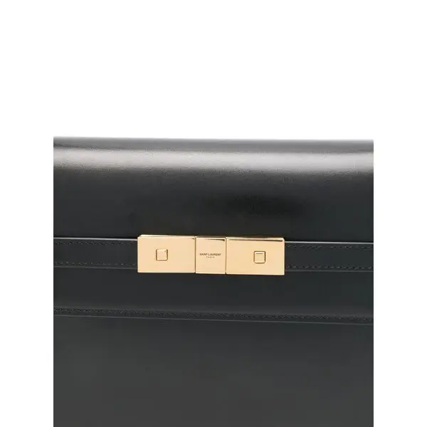 Saint Laurent Calf Leather Shoulder Bag - Black