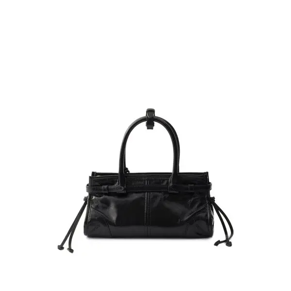 Prada Leather Tote Bag With Adjustable Shoulder Strap - Black