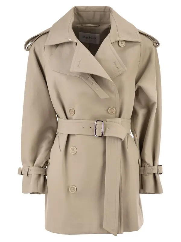 Max Mara Short Cotton Trench Coat - Cream
