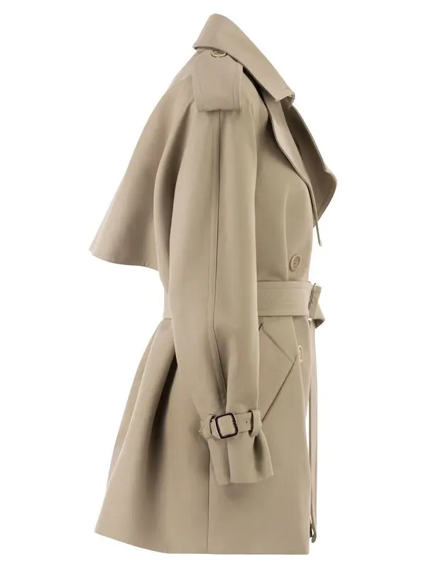 Max Mara Short Cotton Trench Coat - Cream