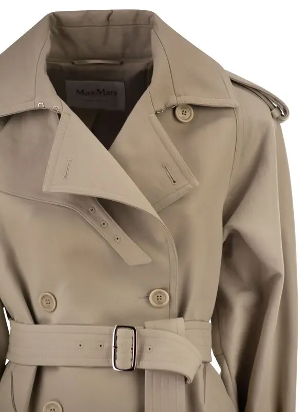 Max Mara Short Cotton Trench Coat - Cream