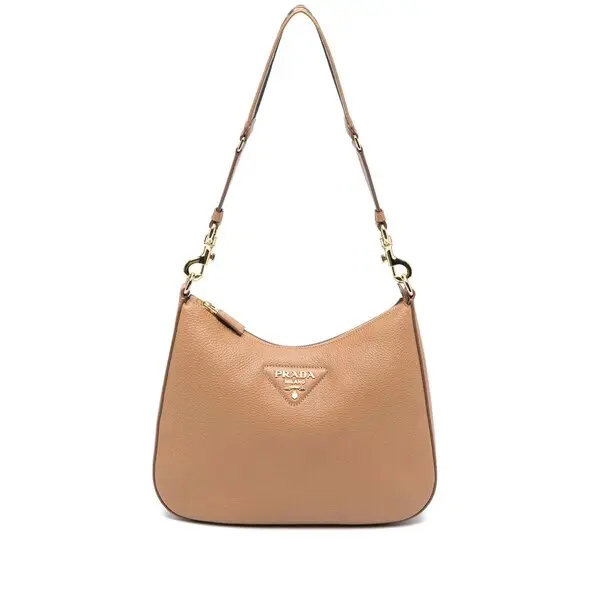Prada Calf Leather Shoulder Bag - Brown