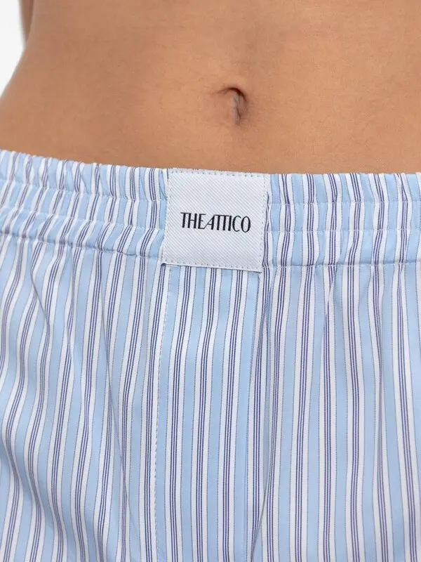 Attico Striped Cotton Shorts