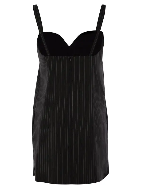 Max Mara Elam Pinstripe Wool Cloth Dress
