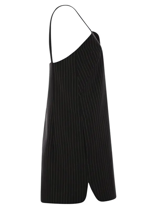 Max Mara Elam Pinstripe Wool Cloth Dress