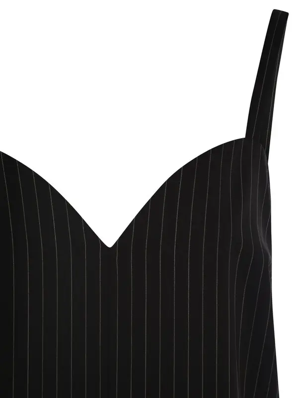Max Mara Elam Pinstripe Wool Cloth Dress