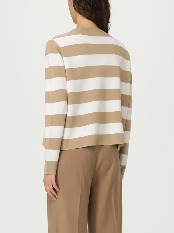 Max Mara Striped Wool Sweater With Applique Detail - Multicolor