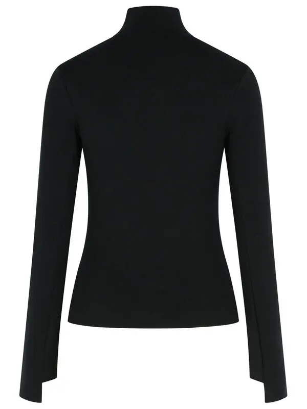 COURREGES Ribbed Turtleneck Sweater - Black