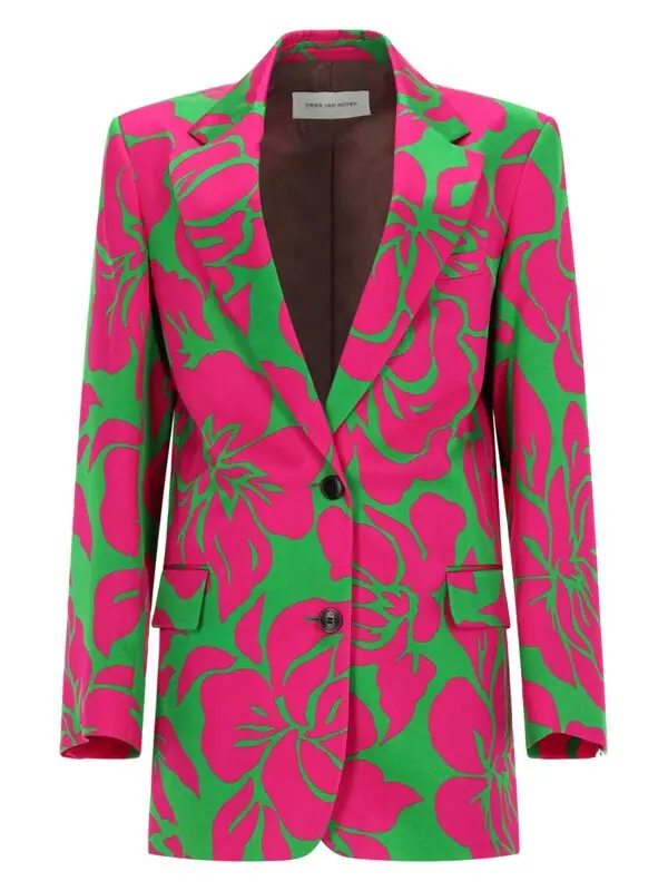 Dries Van Noten Viscose Blazer - Multicolor