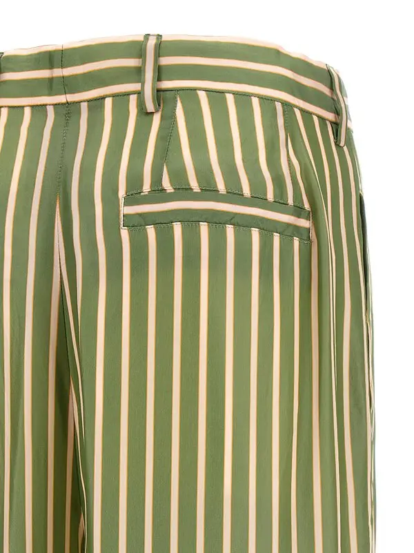 Dries Van Noten Penn Striped Cupro Pants