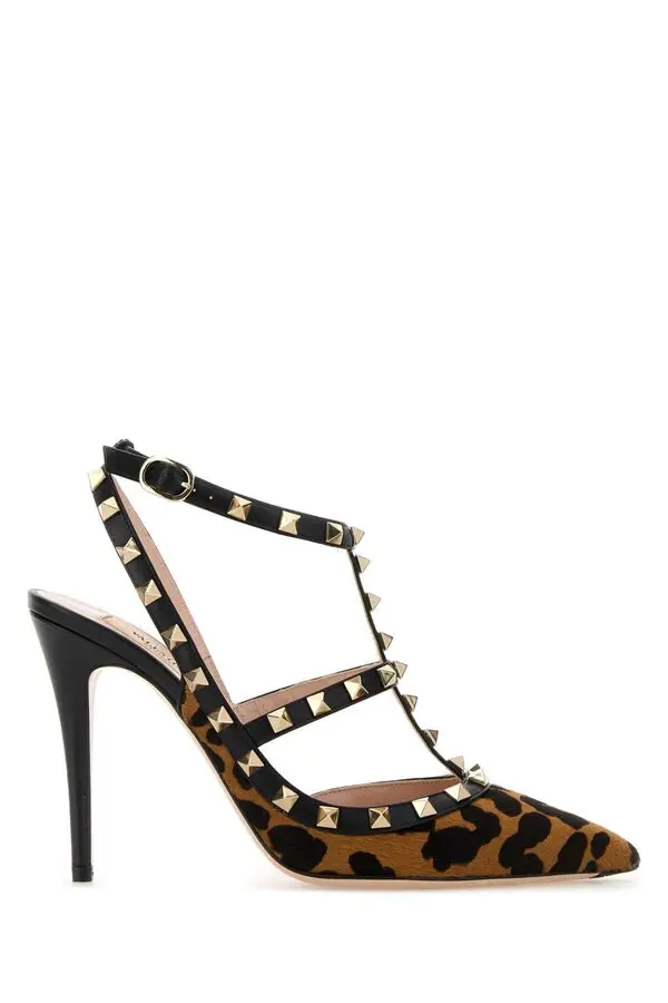 Valentino Garavani Printed Calf Hair Rockstud Pumps