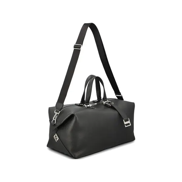 Fendi Grained Leather Luggage Bag - Black
