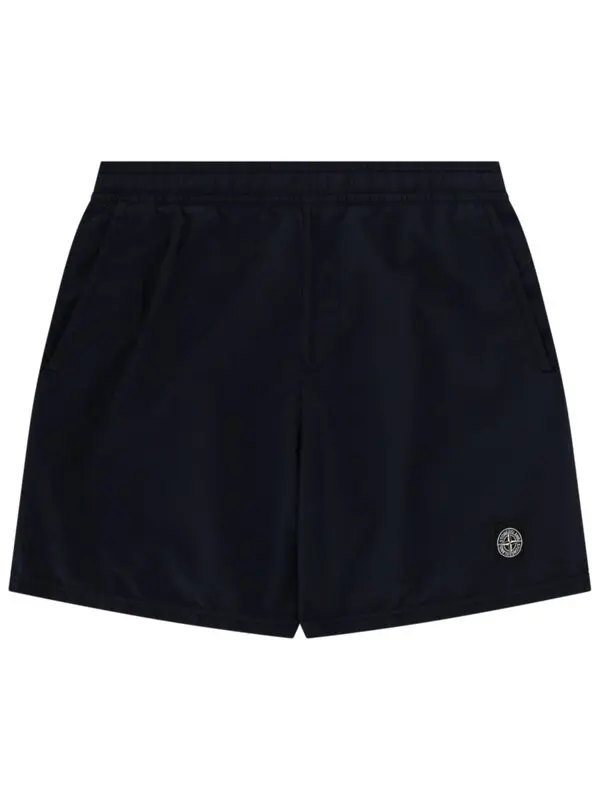 Stone Island Logo Swim Shorts - Blue
