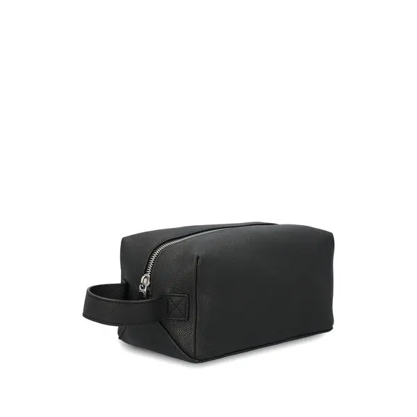 Fendi Logo Detail Zip Fastening Top Handle Bag - Black