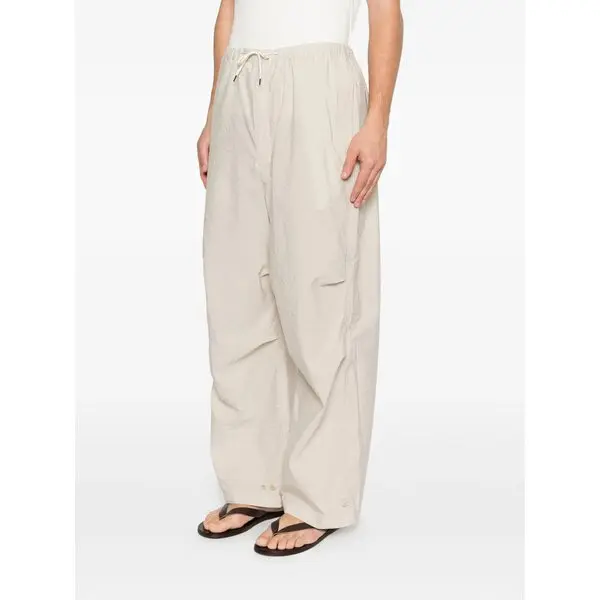 LEMAIRE Drawstring Waist Paneled Trousers With Buttoned Hem