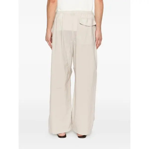 LEMAIRE Drawstring Waist Paneled Trousers With Buttoned Hem