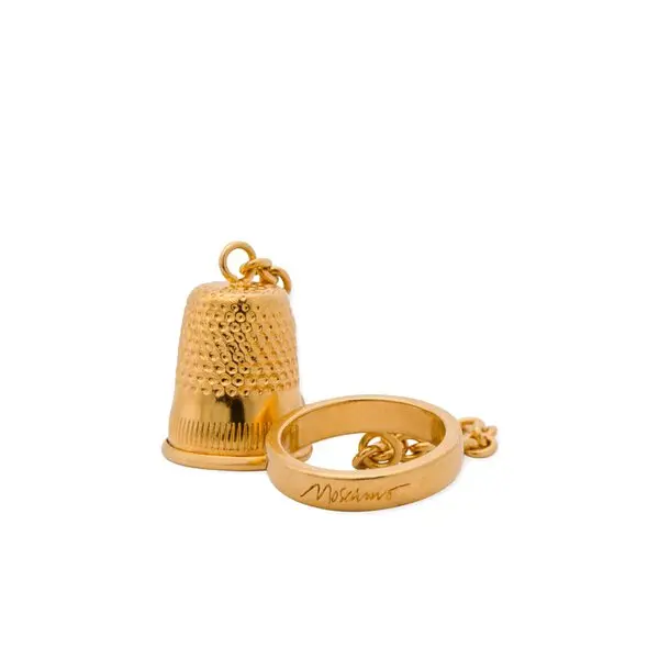 Moschino Tone Thimble Chain Ring