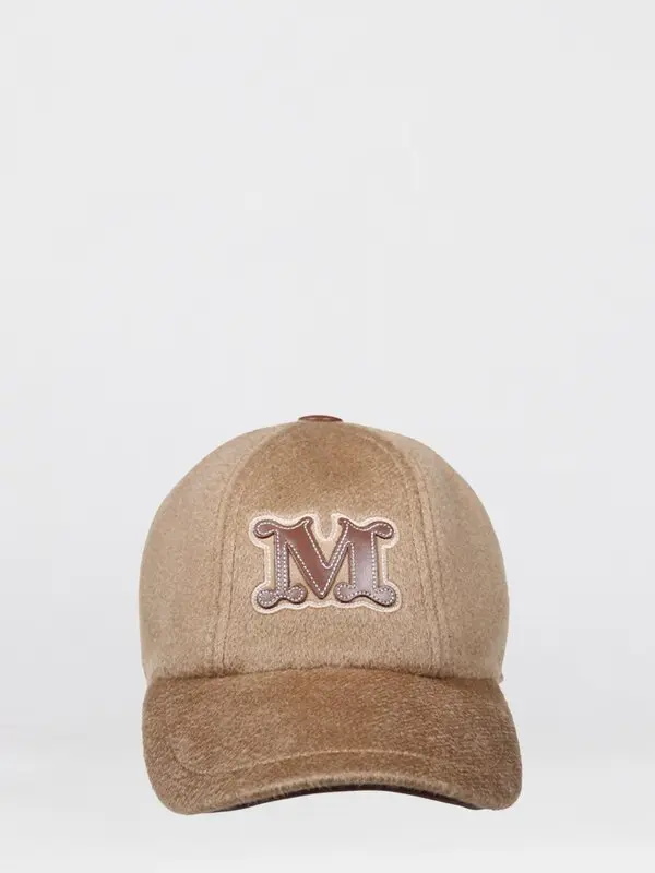 Max Mara Camel Cashmere Hat - Brown