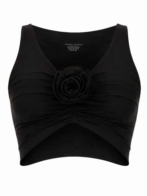 Magda Butrym Top With Rose Applique
