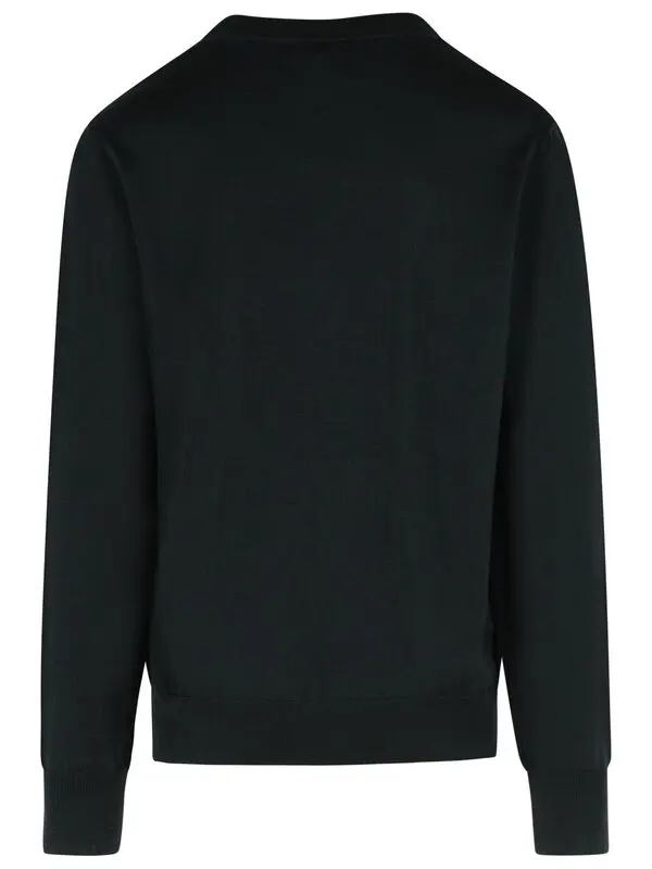 Balmain Merino Wool Sweater With Contrast Logo