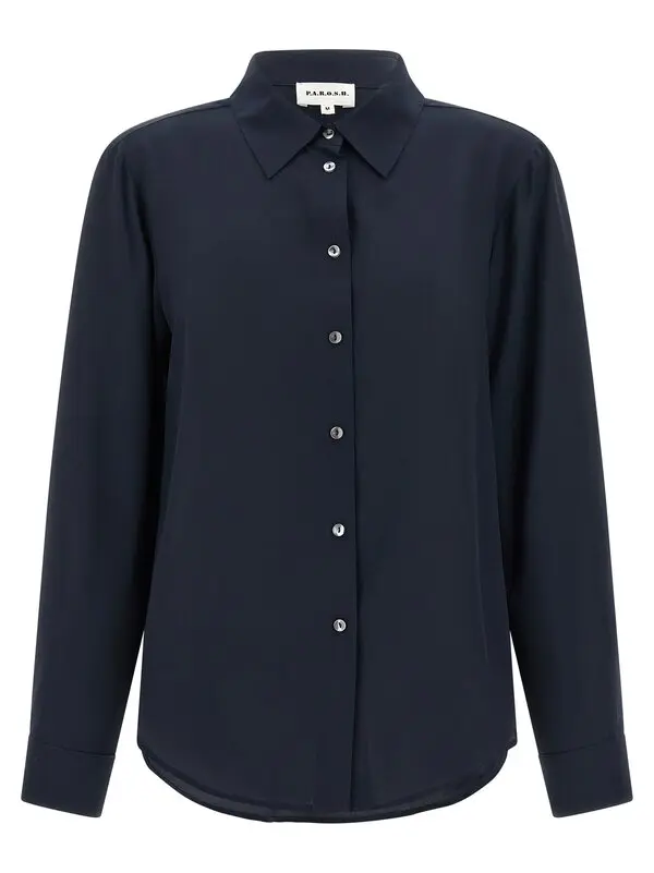 P.a.r.o.s.h Sweet26" Silk Shirt - Blue