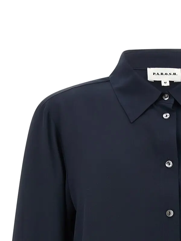 P.a.r.o.s.h Sweet26" Silk Shirt - Blue