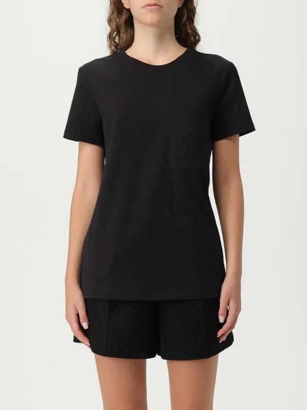 Max Mara Embroidered Logo T-shirt - Black