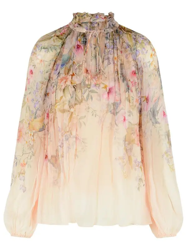 Zimmermann Rebellion Viscose Blouse - Pink