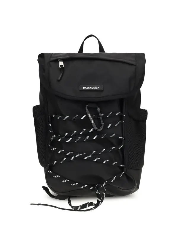 Balenciaga Technical Backpack With Metal Carabiner Detail - Black