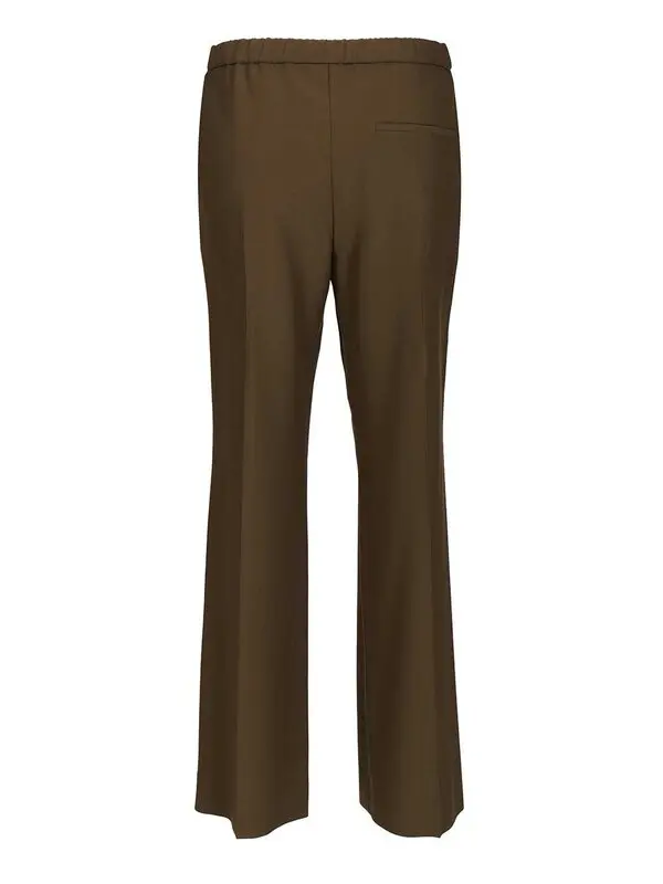 Loewe Wool Trousers With Leather Waistband