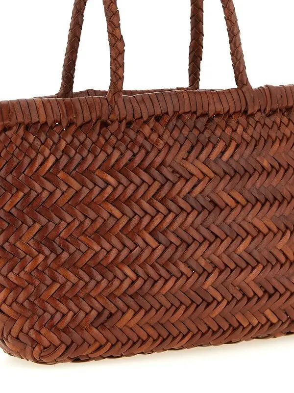 Dragon Diffusion Flat Gora Mini Handbag - Brown