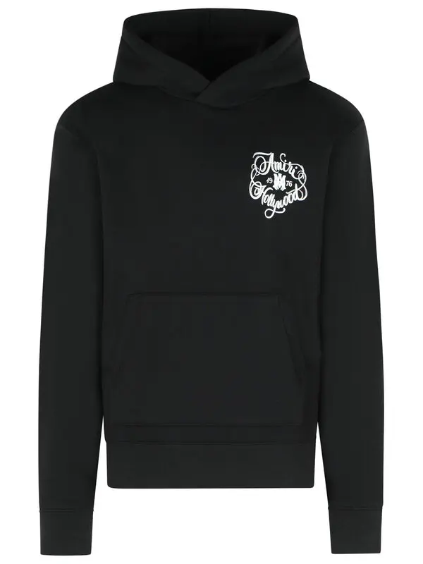 Amiri Cotton Hooded Sweatshirt With Hollywood Logo