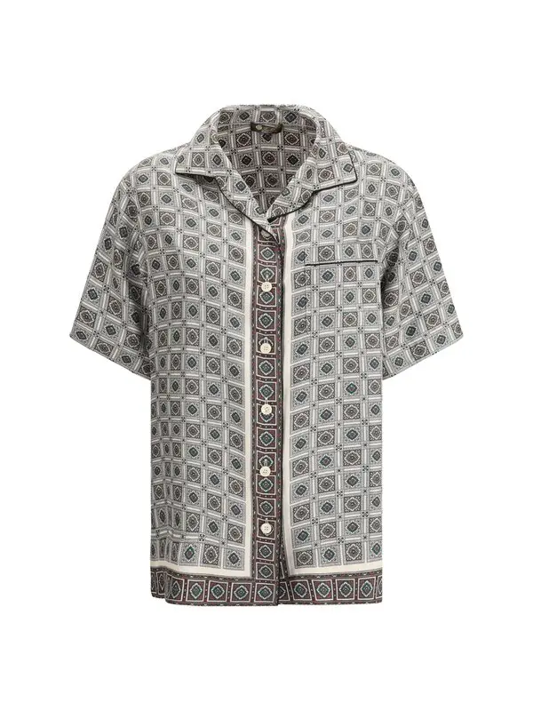 Loro Piana Silk Shirt With Floral Print - Multicolor