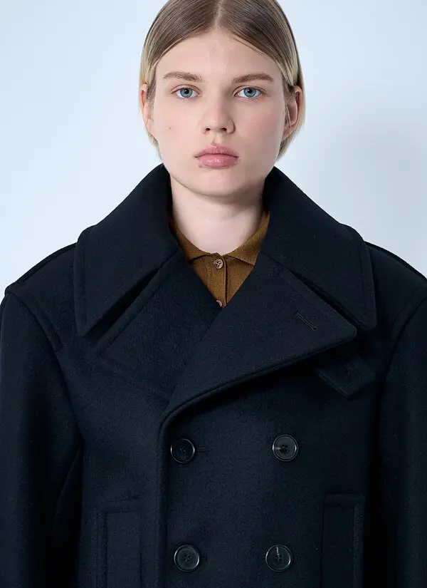 Saint Laurent Double-breasted Wool Coat