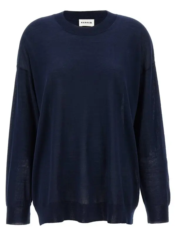 P.a.r.o.s.h Crew Neck Long Sleeve Sweater - Blue