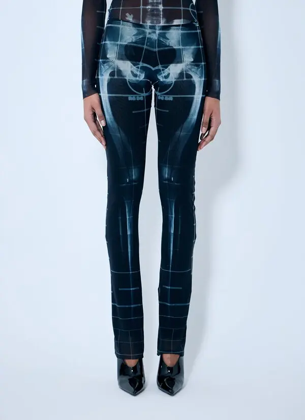 JEAN PAUL GAULTIER Squeletor Mesh Pants - Black