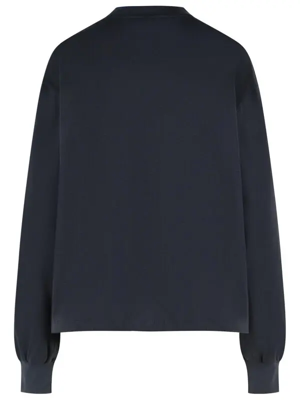 GANNI Cotton Sweater With Puppy Graphic - Gray