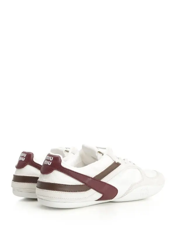 Miu Miu Gymnasium" Technical Fabric And Suede Sneakers - Multicolor