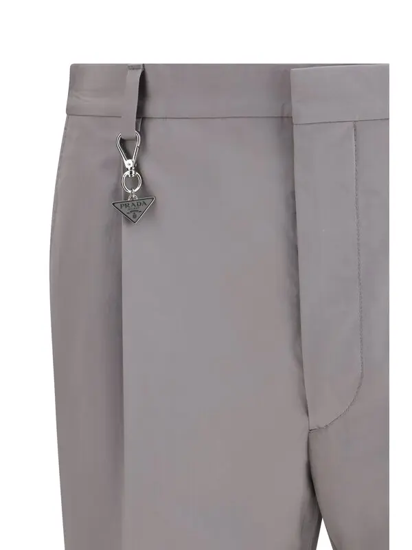 Prada Tailored Cotton Poplin Pants - Gray