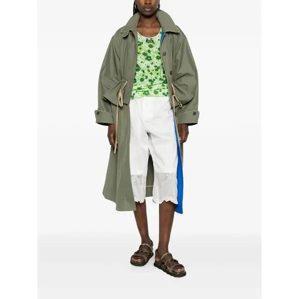 Miu Miu Sleeveless Floral Print Scoop Neck Top - Green