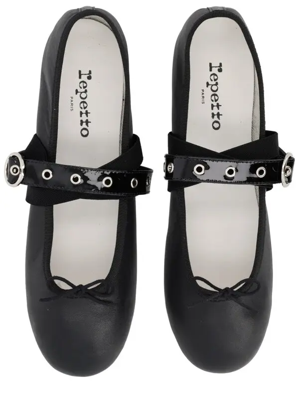 Repetto Ballet Twist Mary Jane Ballerinas - Black
